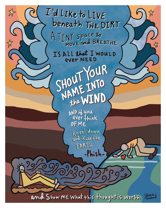 Dirt Phish Lyrics Print framing Options Available - Etsy