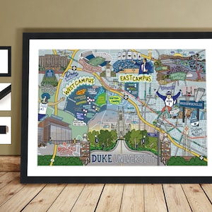 Map of Duke University, Durham, North Carolina (customization and ...