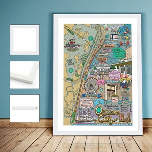 Map of Ocean City, New Jersey, OCNJ, Beach Town, NJ Beaches ...