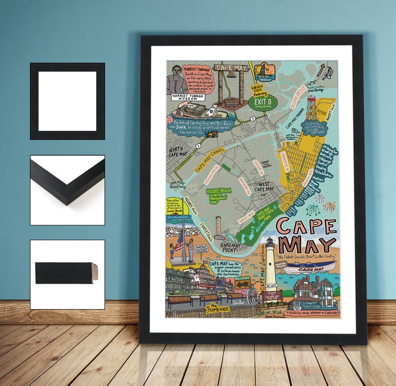 Map of Cape May, New Jersey, Cape May, Beach Town, NJ Beaches ...