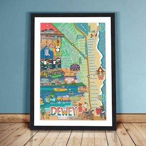Map of Dewey Beach, Delaware, Beach Town, NJ Beaches (customization and ...