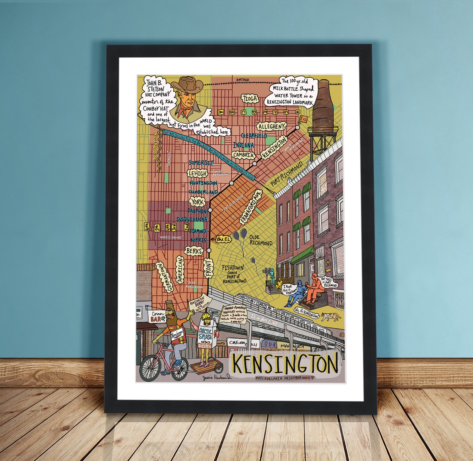Map of Kensington Philadelphia Philly Neighborhood Map - Etsy