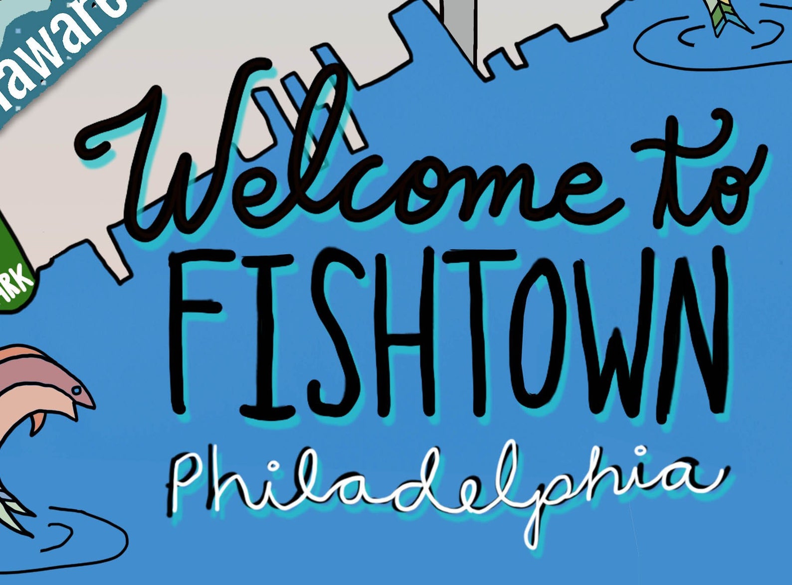 Map of Fishtown, Philadelphia, Philly Neighborhood Map, Philly Art, Map ...