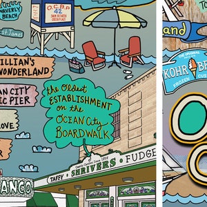 Map of Ocean City, New Jersey, OCNJ, Beach Town, NJ Beaches ...