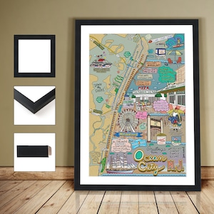 Map of Ocean City, New Jersey, OCNJ, Beach Town, NJ Beaches ...