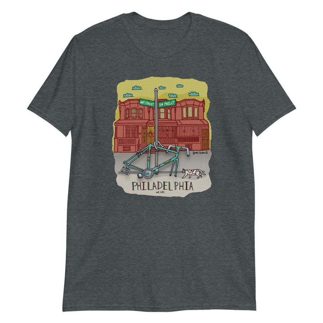 PHILADELPHIA T Shirt, Bike Philly T Shirt, Philadelphia, Philly Art, I ...