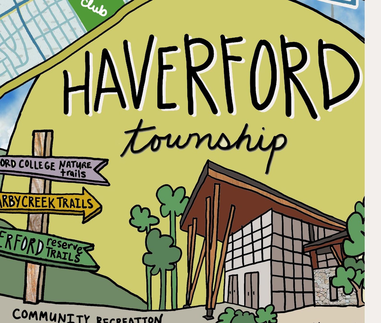 Map of Haverford Township Pennsylvania Philly Art Map Art - Etsy