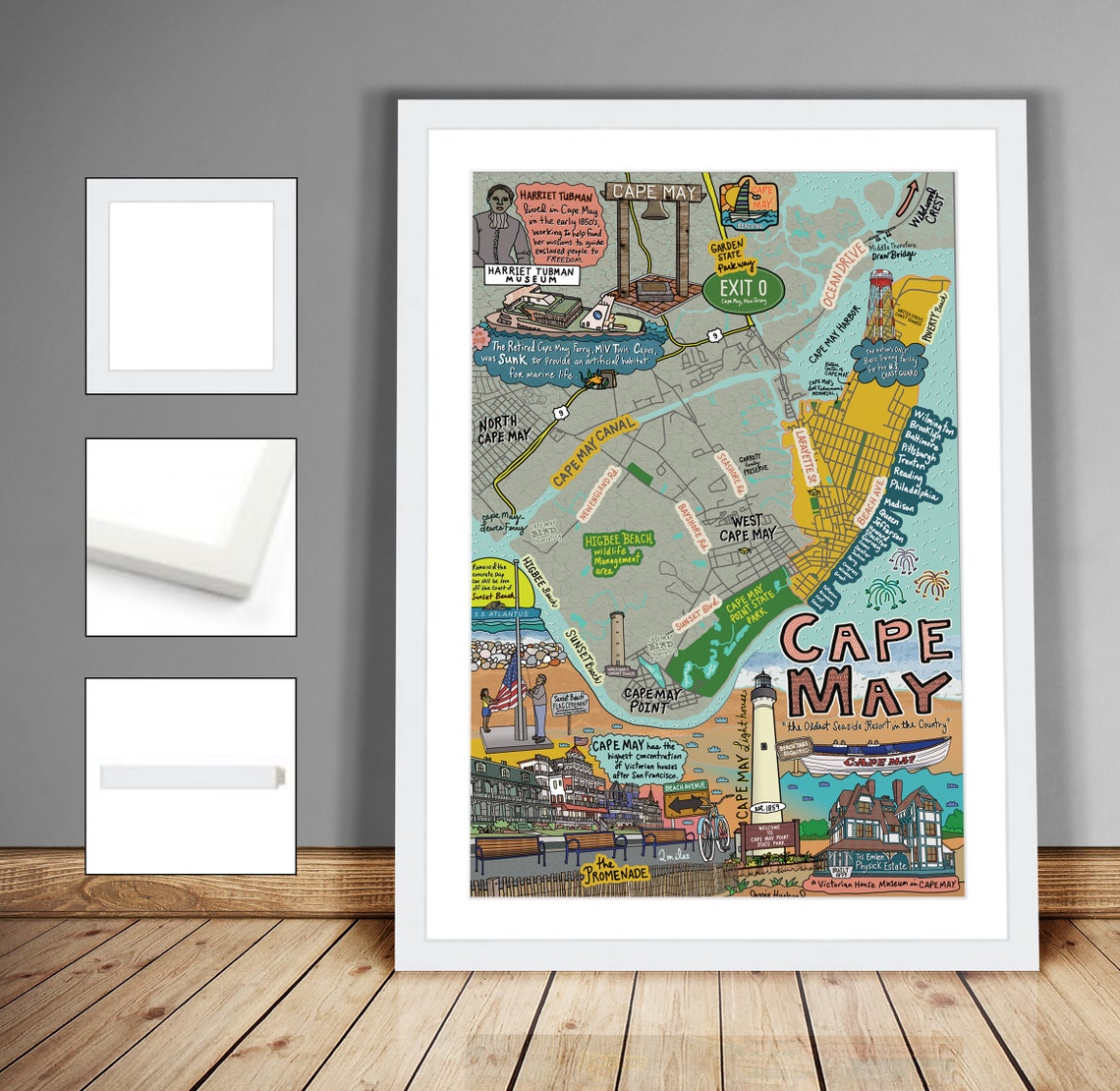 Map of Cape May, New Jersey, Cape May, Beach Town, NJ Beaches ...