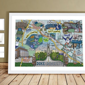 Map of Duke University, Durham, North Carolina (customization and ...