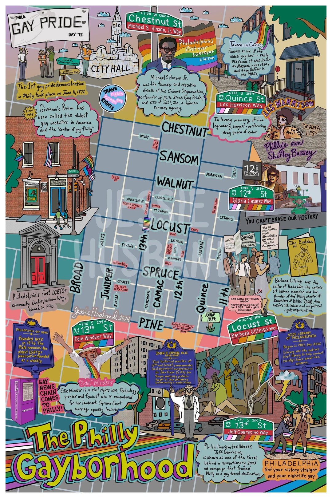 Map of the Philly Gayborhood, Philadelphia, Philly Neighborhood Map ...