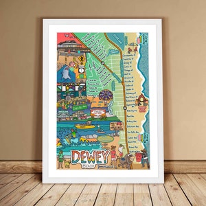 Map of Dewey Beach, Delaware, Beach Town, NJ Beaches (customization and ...