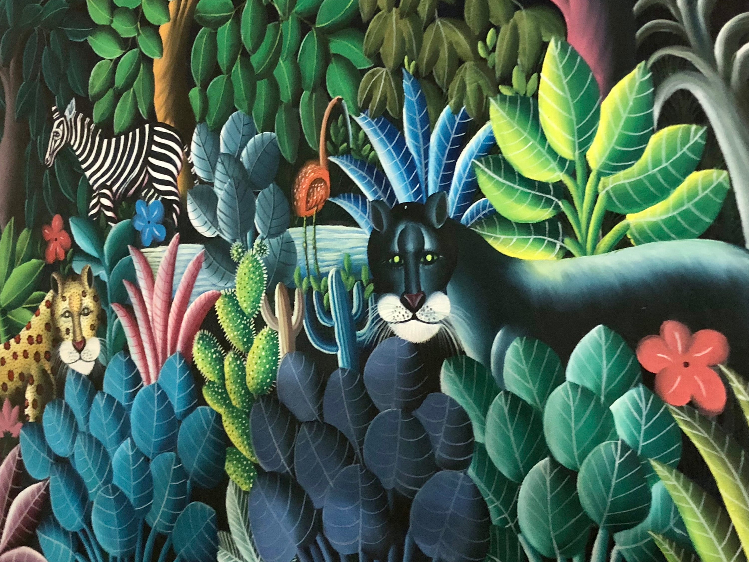 Original Oil Painting, Haitian Artist Fritz Merise, Contemporary, Vivid ...