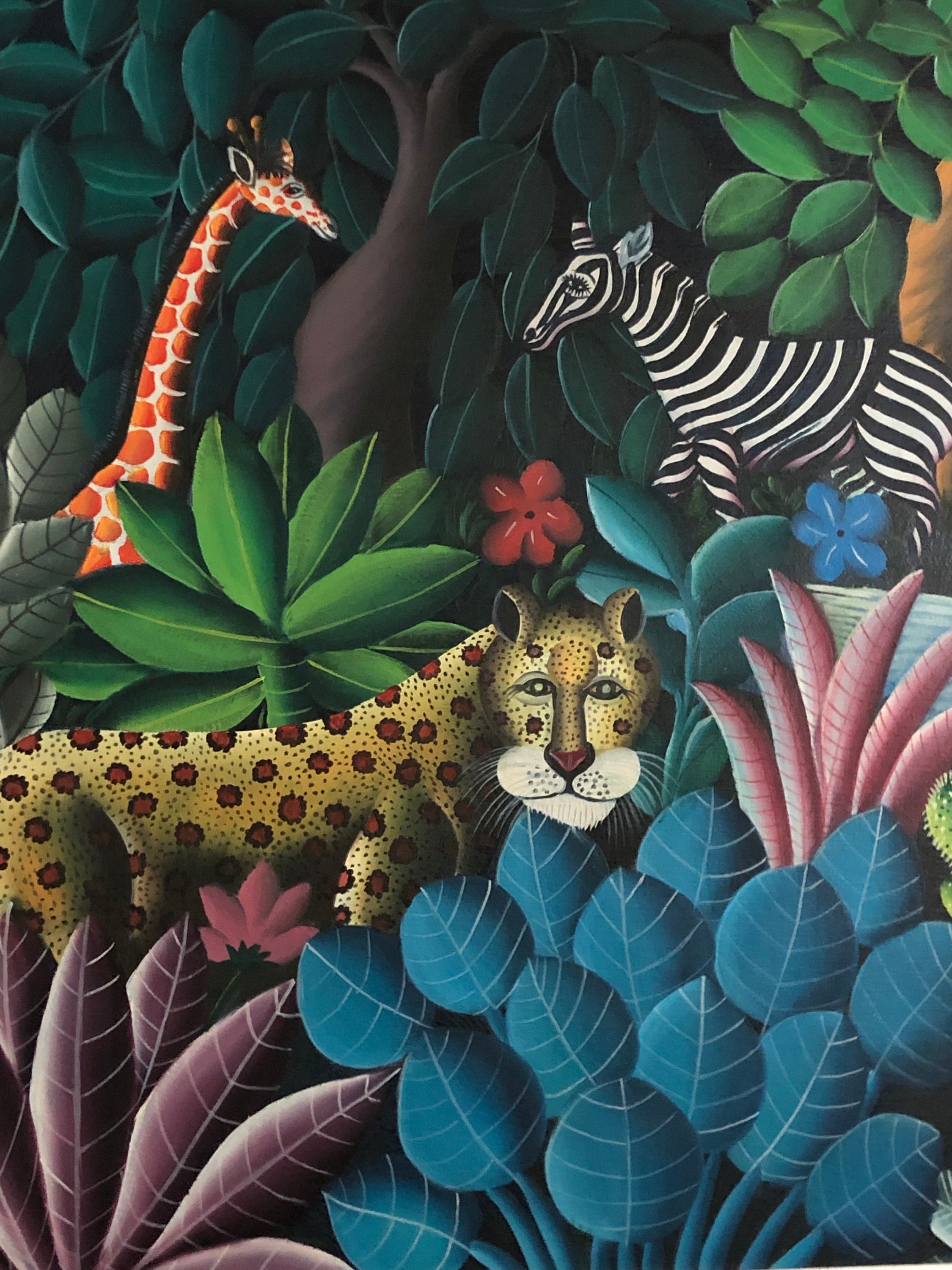 Original Oil Painting, Haitian Artist Fritz Merise, Contemporary, Vivid ...