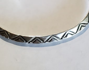 Gilbert Begay Navajo Sterling Silver Stamped Bracelet Cuff - Etsy