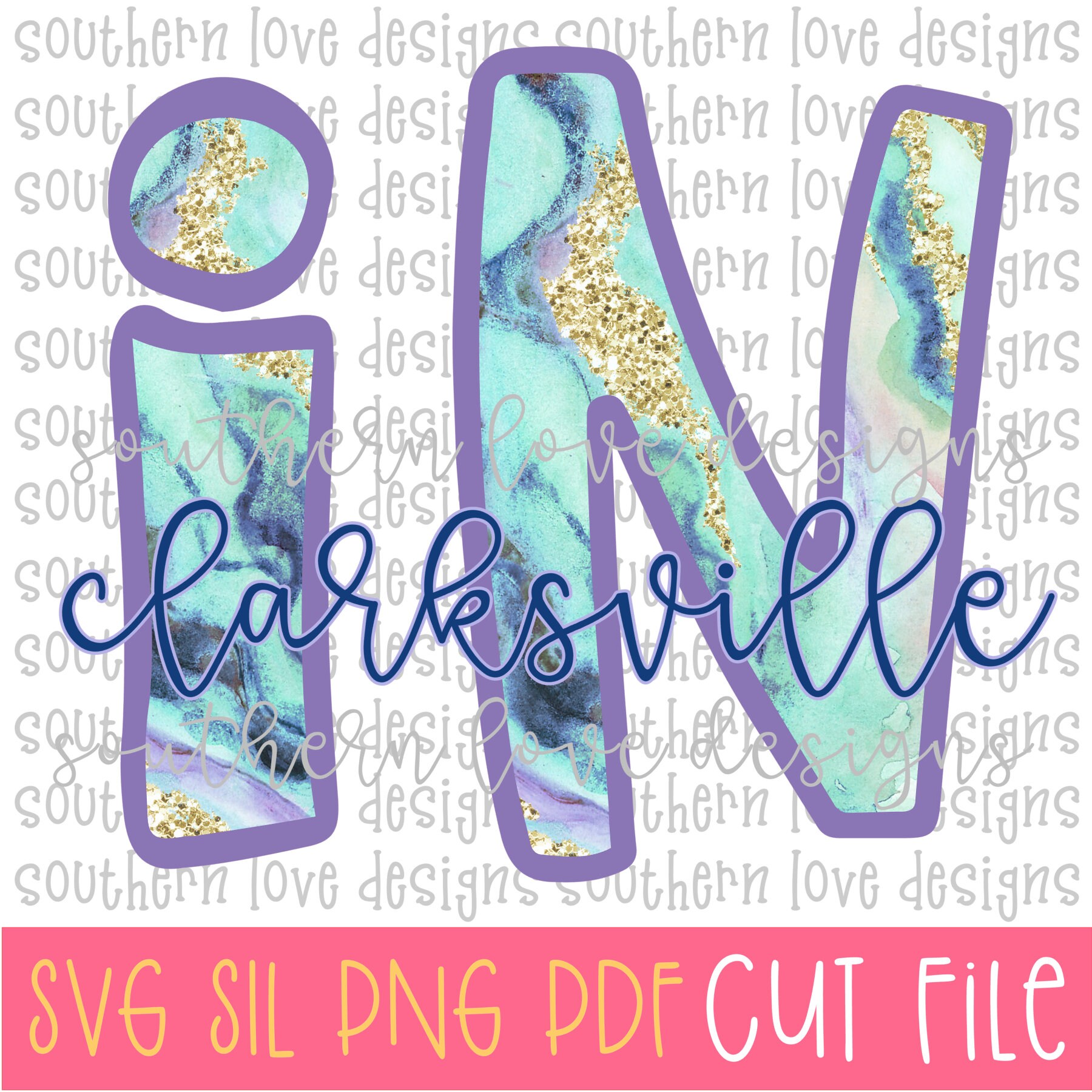 Clarksville Indiana Geode PNG SVG - Etsy