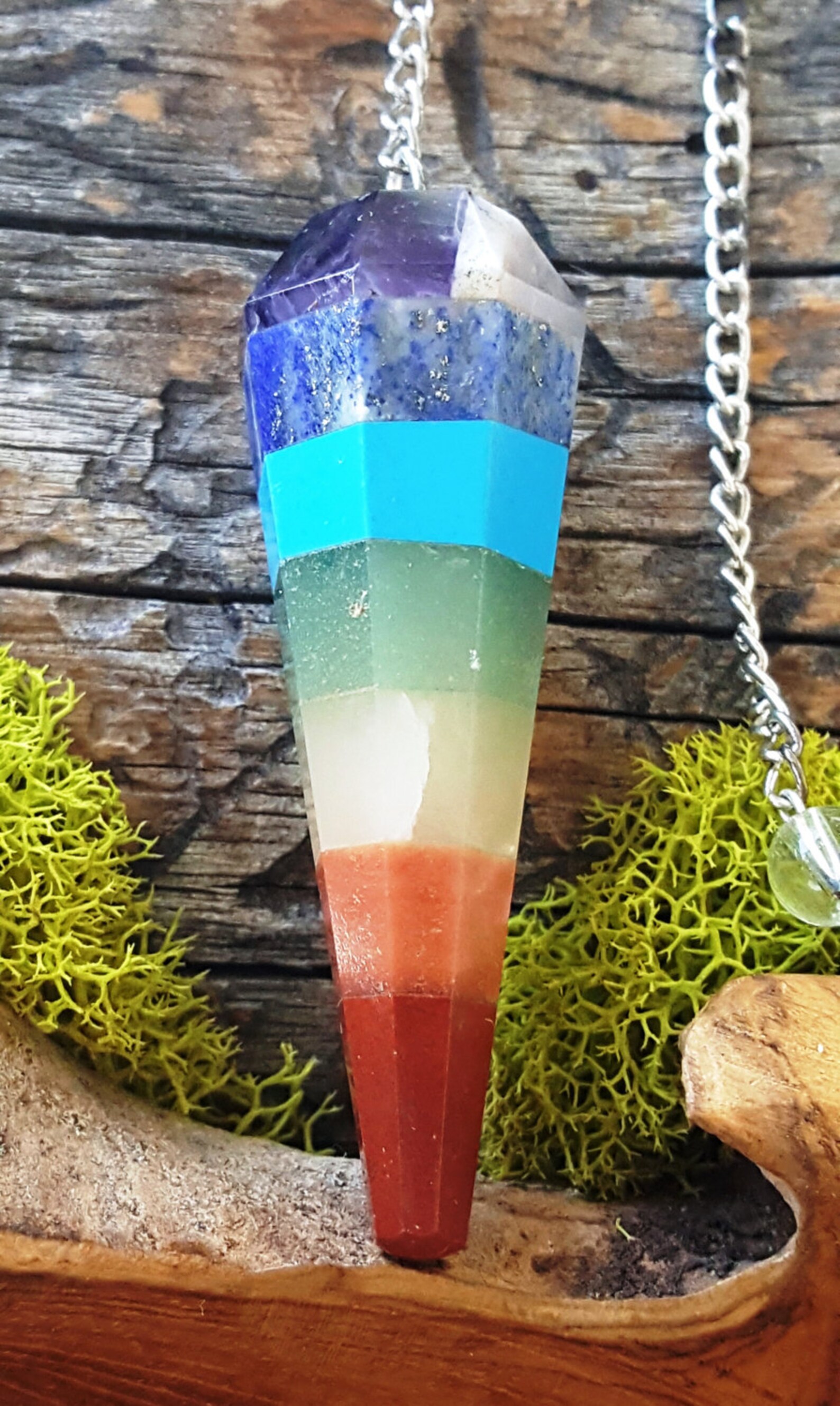 7 Chakra Crystal Pendulum Healing Dowsing Energy Balancing - Etsy