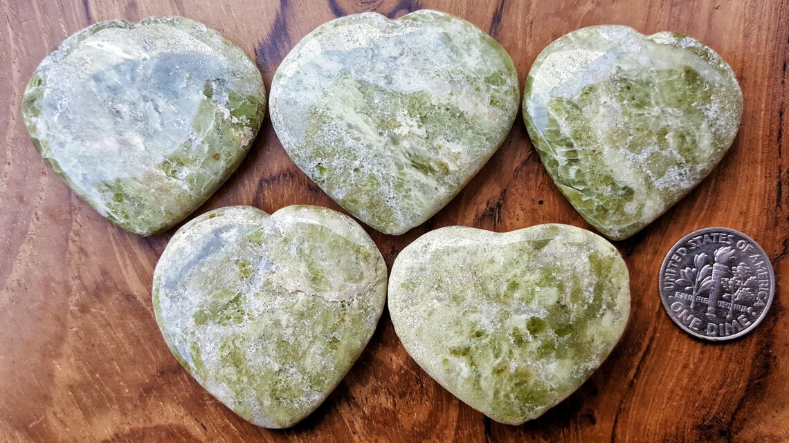 Vessonite Crystal Heart Hand Carved Healing Heart for | Etsy