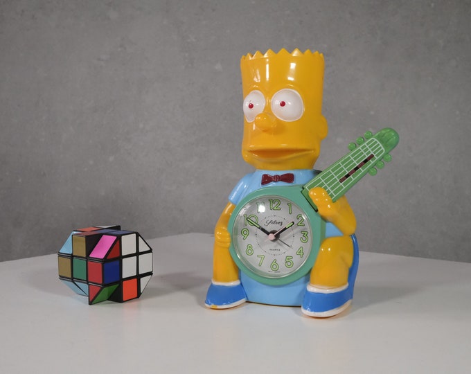 Bart Simpson Alarm Clock / Vintage 1980s - 90s Simpsons Clock With ...