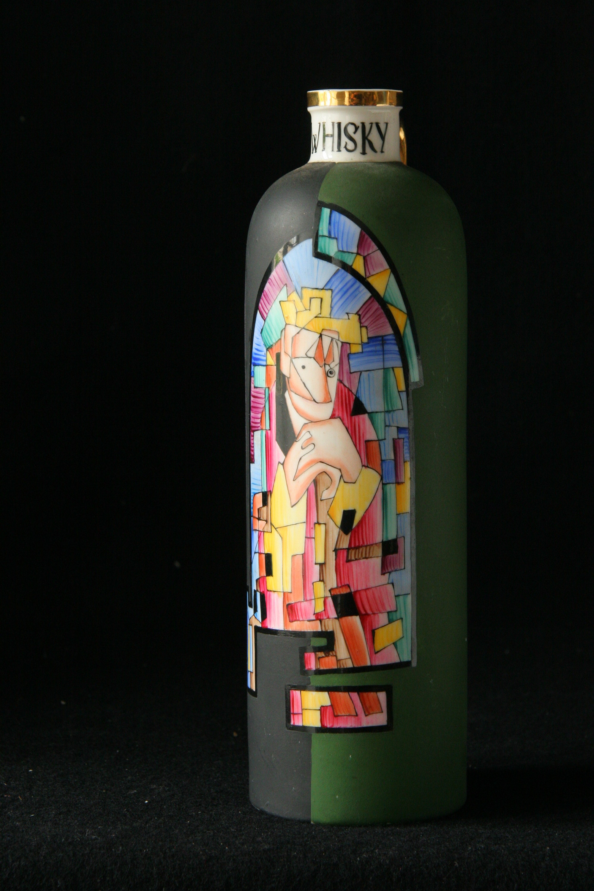 Cubist Sureda Ceramic Decanter Ceramic Whisky Bottle Spain | Etsy