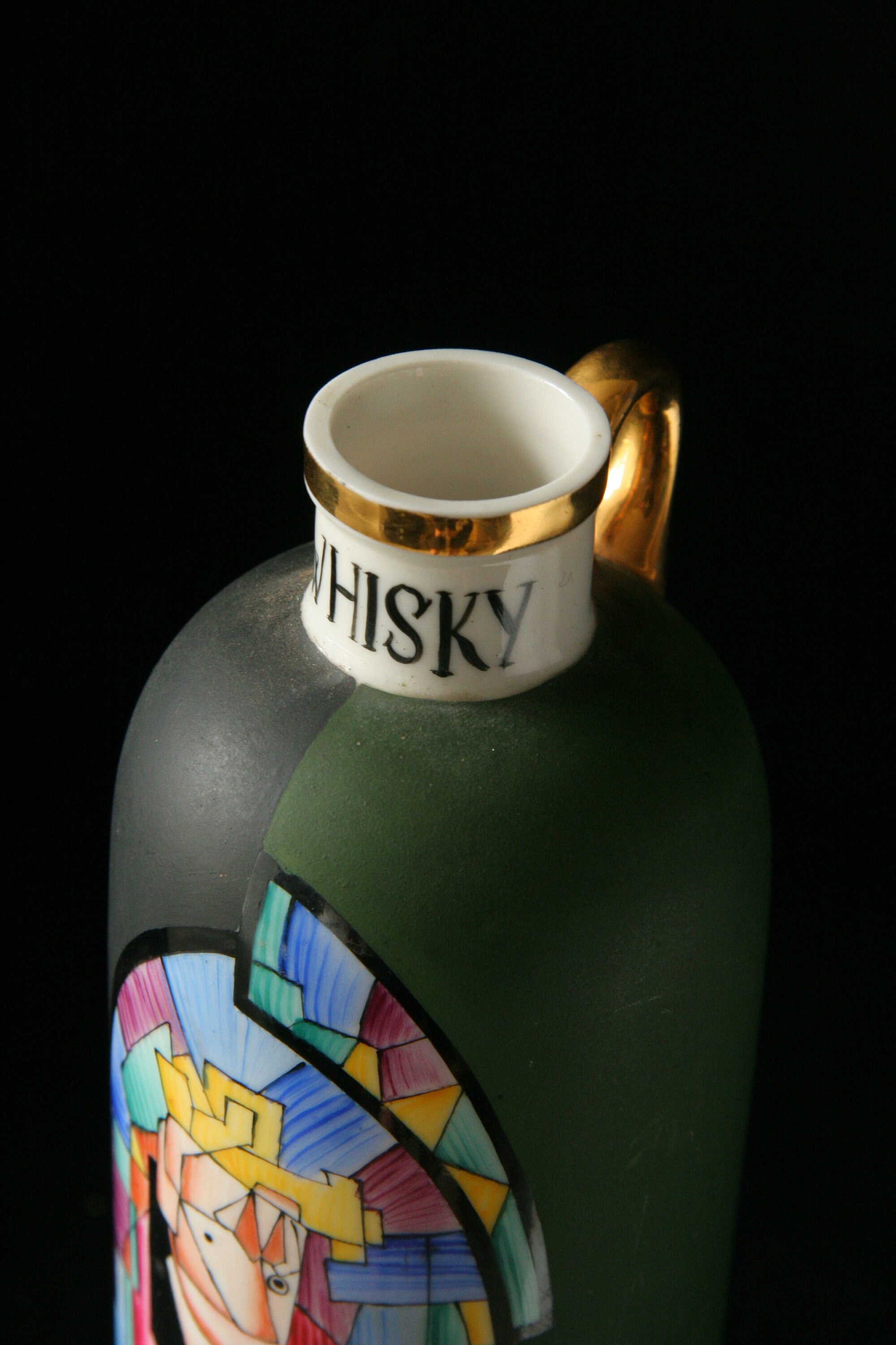 Cubist Sureda Ceramic Decanter Ceramic Whisky Bottle Spain | Etsy