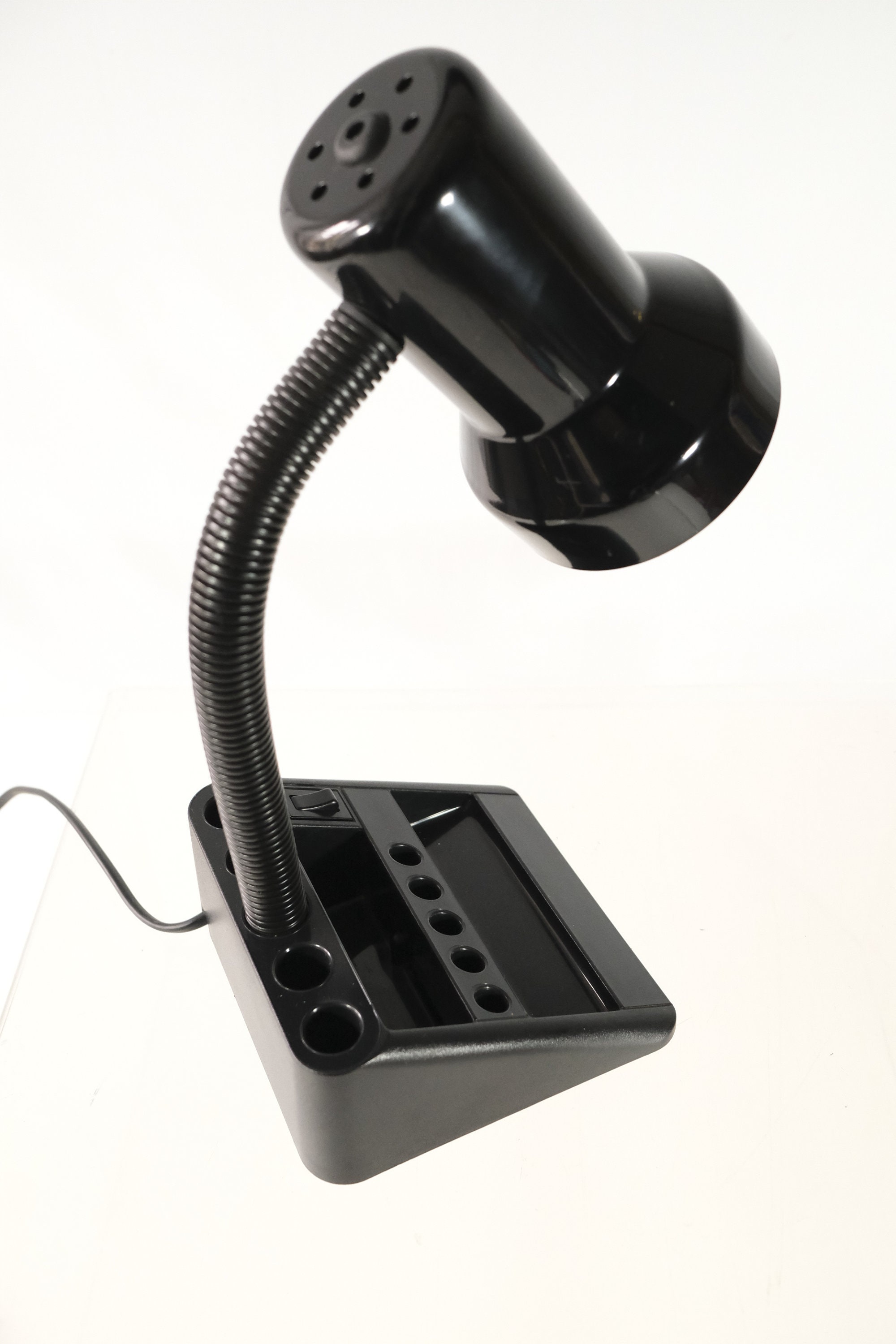 Vintage Gooseneck Organizer Desk Lamp Black / Late 80s to 90s - Etsy