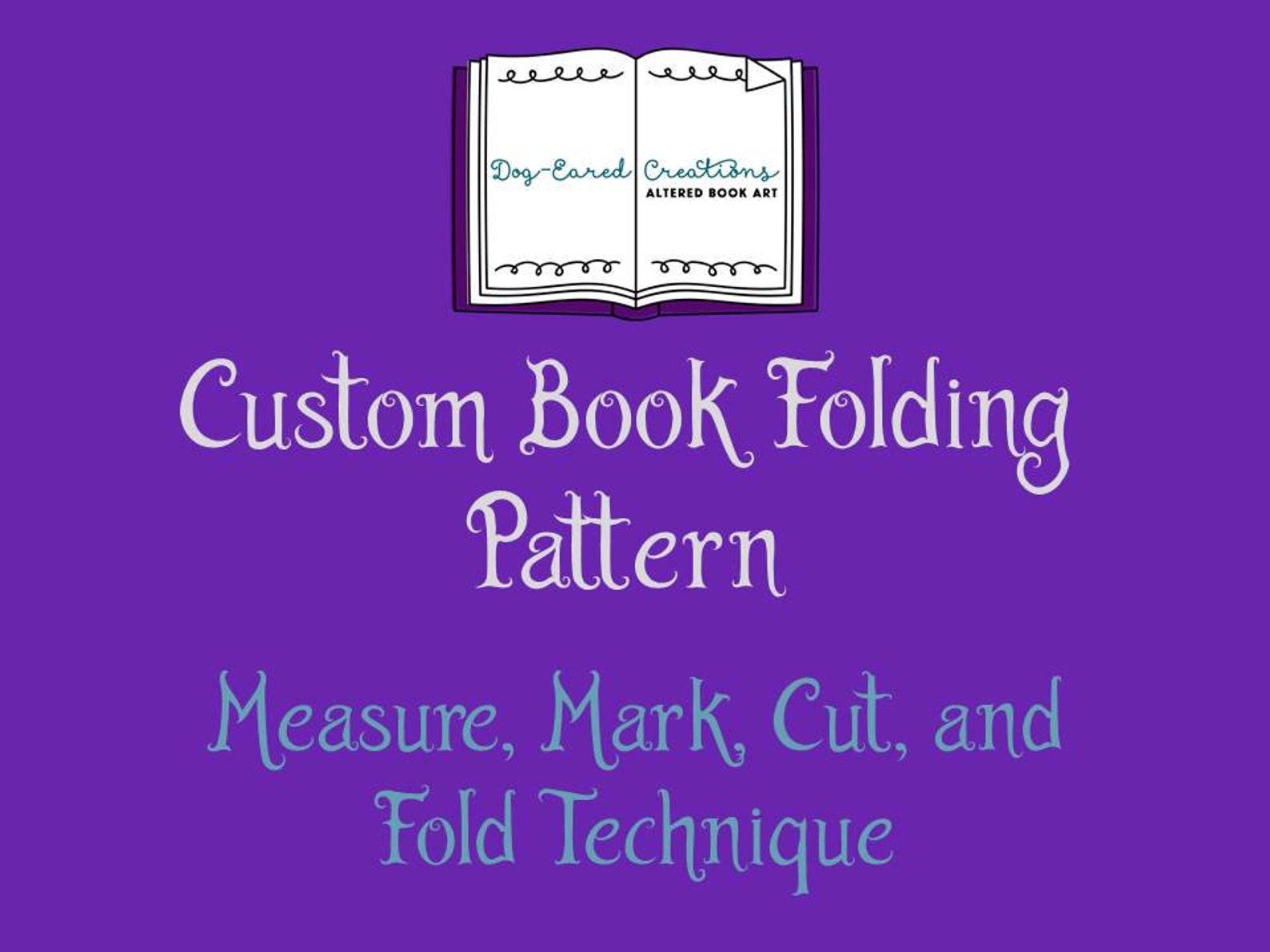 Custom Book Folding Pattern- Measure, Mark, Cut, and Fold - Etsy