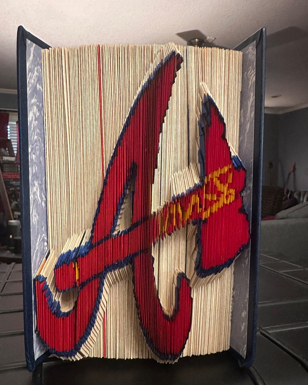Atlanta Braves Measure, Mark, Cut, and Fold Book Folding Pattern - Etsy