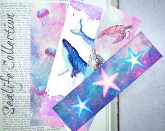 Sea Life Bookmark - Etsy