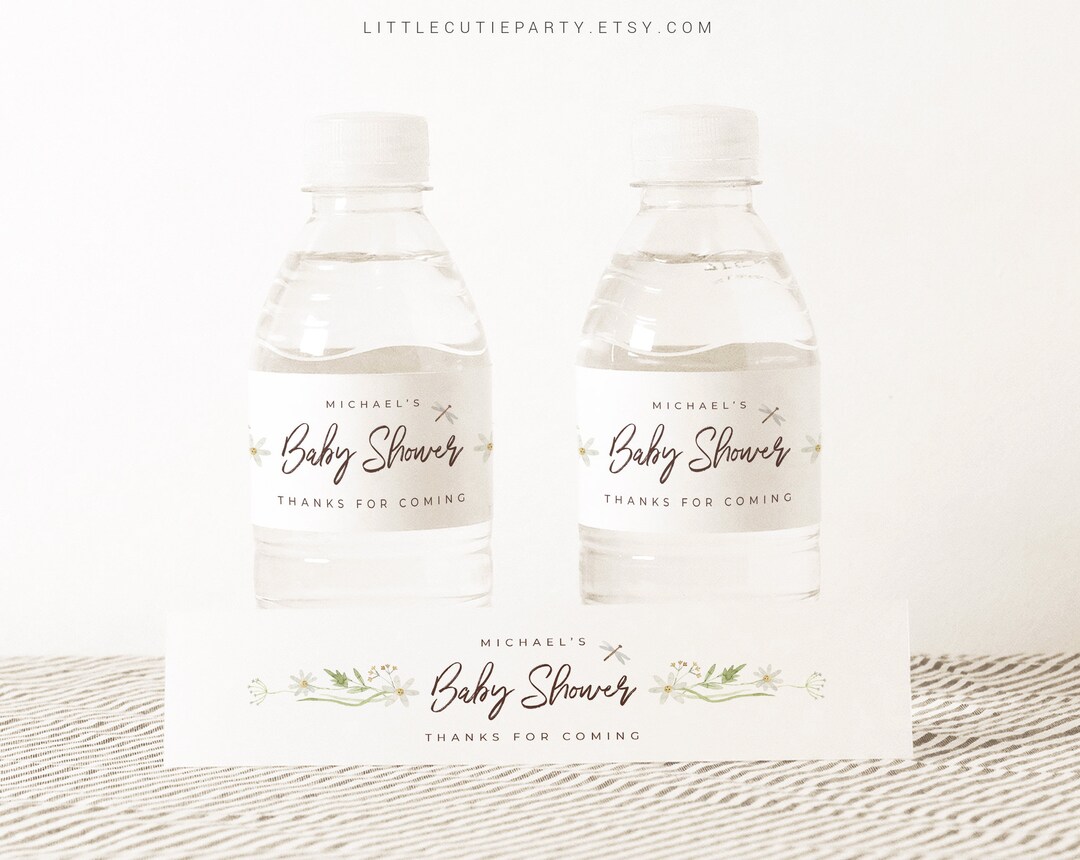 Editable Bunny Water Bottle Labels, Bunny Baby Shower Label , Bunny is ...