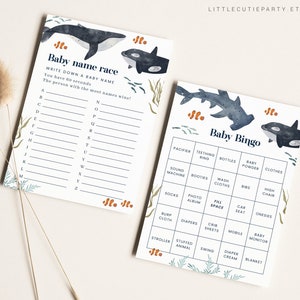 10 Editable Ocean Baby Shower Games, Under the Sea Baby Shower Games ...