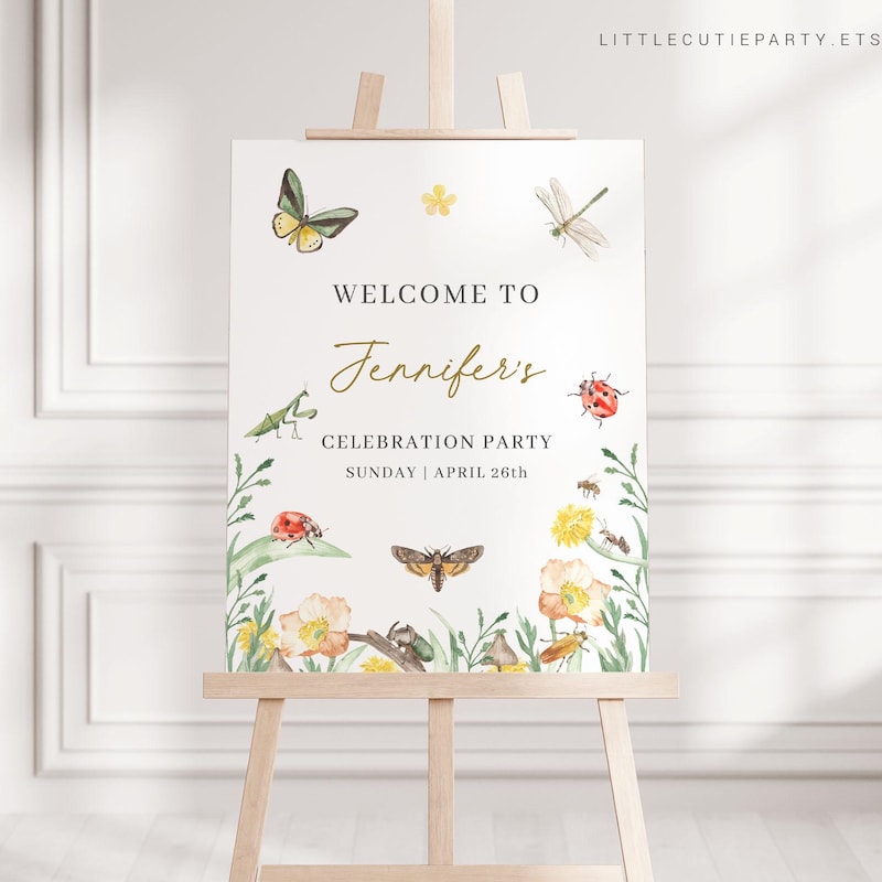 Baby Welcome Sign Bugs - Etsy