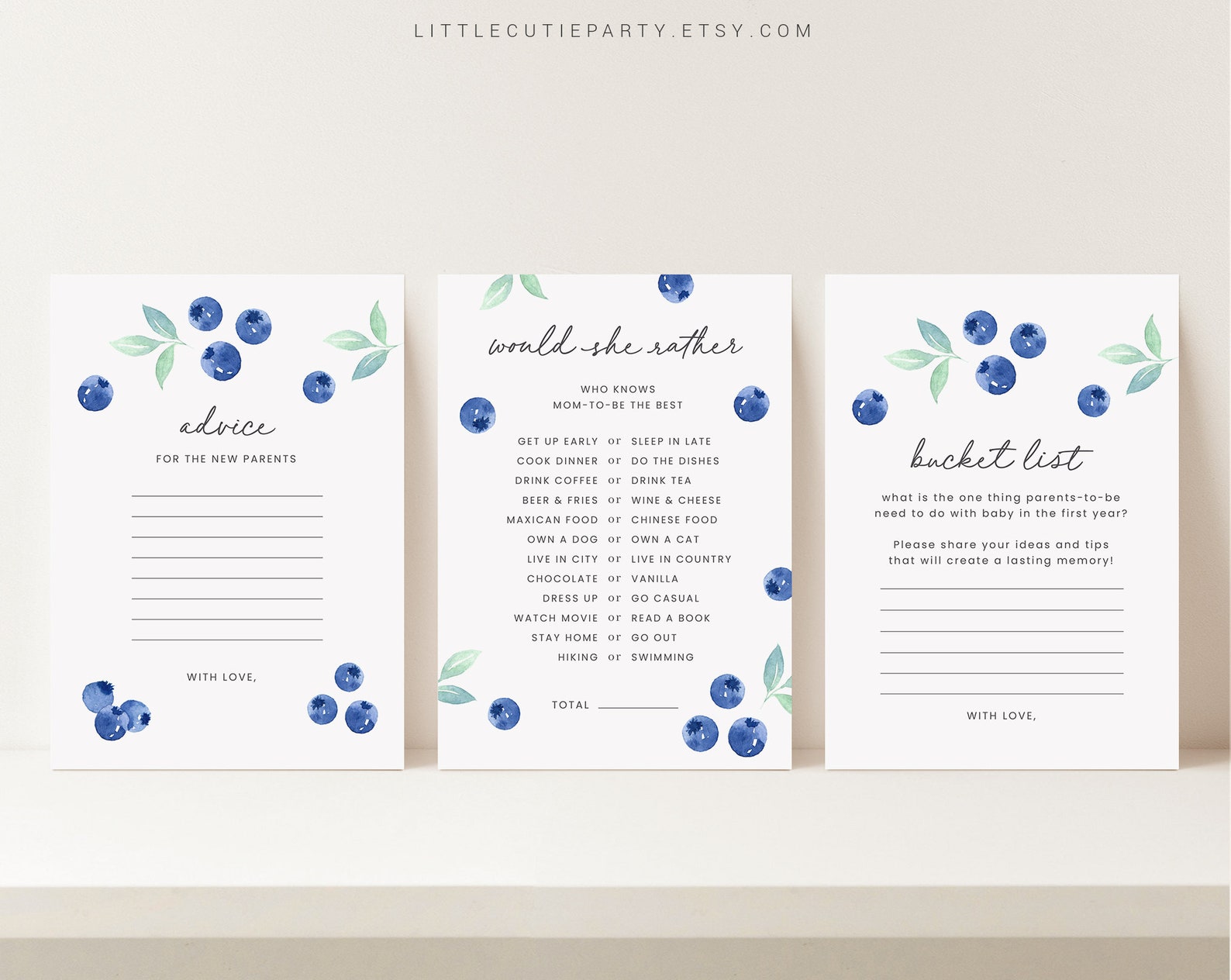 10 Editable Blueberry Baby Shower Games, Berry Sweet Baby Shower Games ...