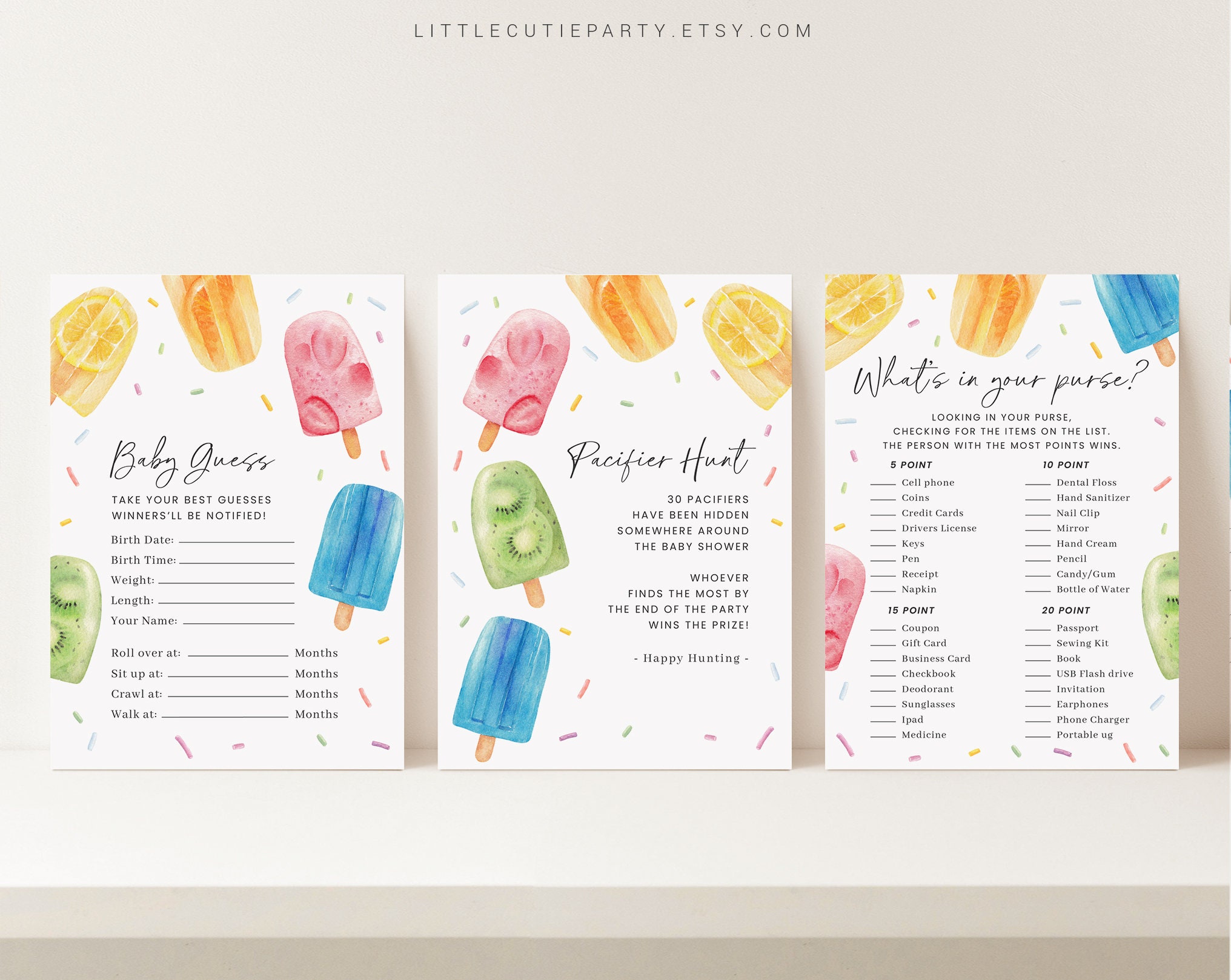 10 Editable Popsicle Baby Shower Games, Ready to Pop Baby Shower Games ...