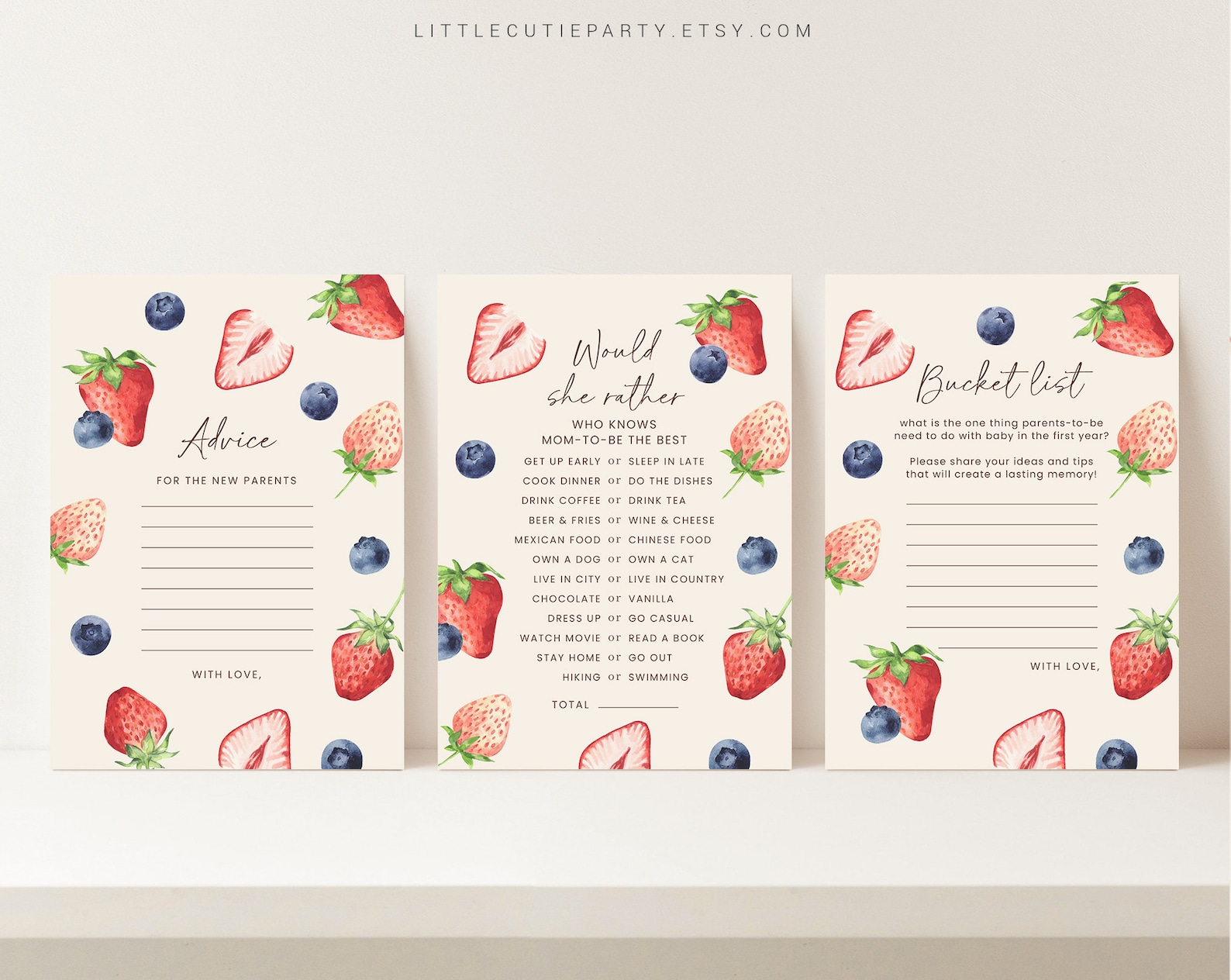 10 Editable Berry Sweet Baby Shower Games, Berry Baby Shower Games ...