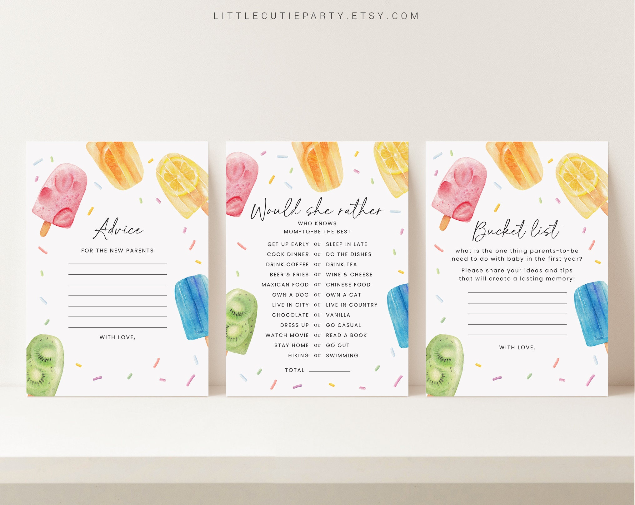 10 Editable Popsicle Baby Shower Games, Ready to Pop Baby Shower Games ...