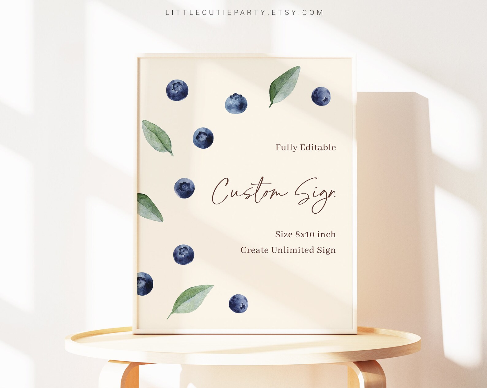 Editable Blueberry Baby Shower Custom Sign, Berry Baby Shower Sign ...