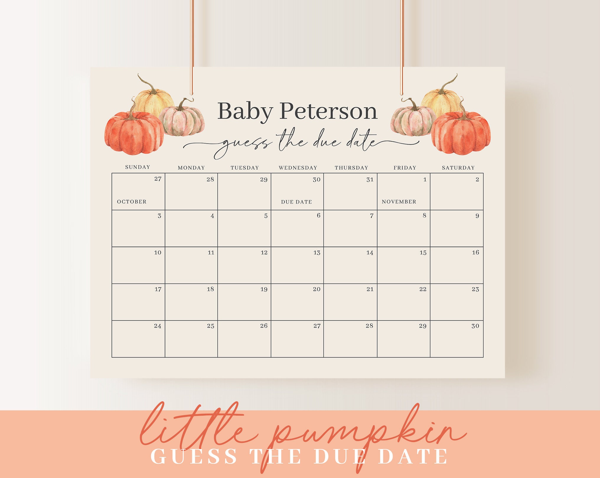 Editable Little Pumpkin Baby Shower Bundle Pumpkin Baby - Etsy