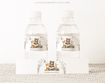 Editable Storybook Water Bottle Labels Book Baby Shower Gender Neutral ...