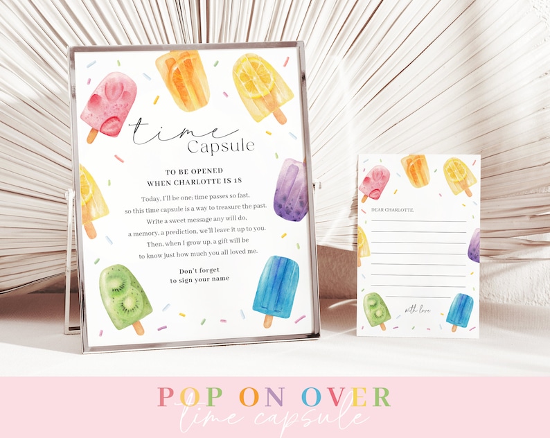Editable Pop on Over Birthday Invitation Bundle, Popsicle Birthday ...