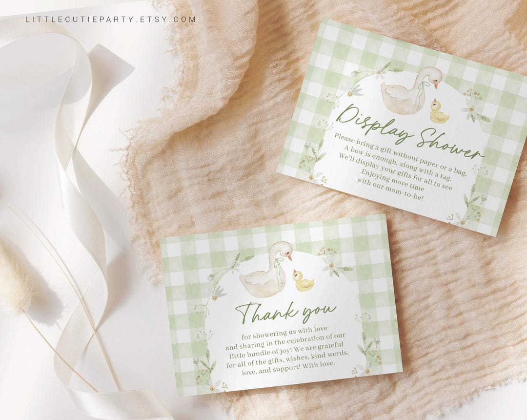 Editable Mother Goose Baby Shower Thank You Card, Silly Goose Baby ...