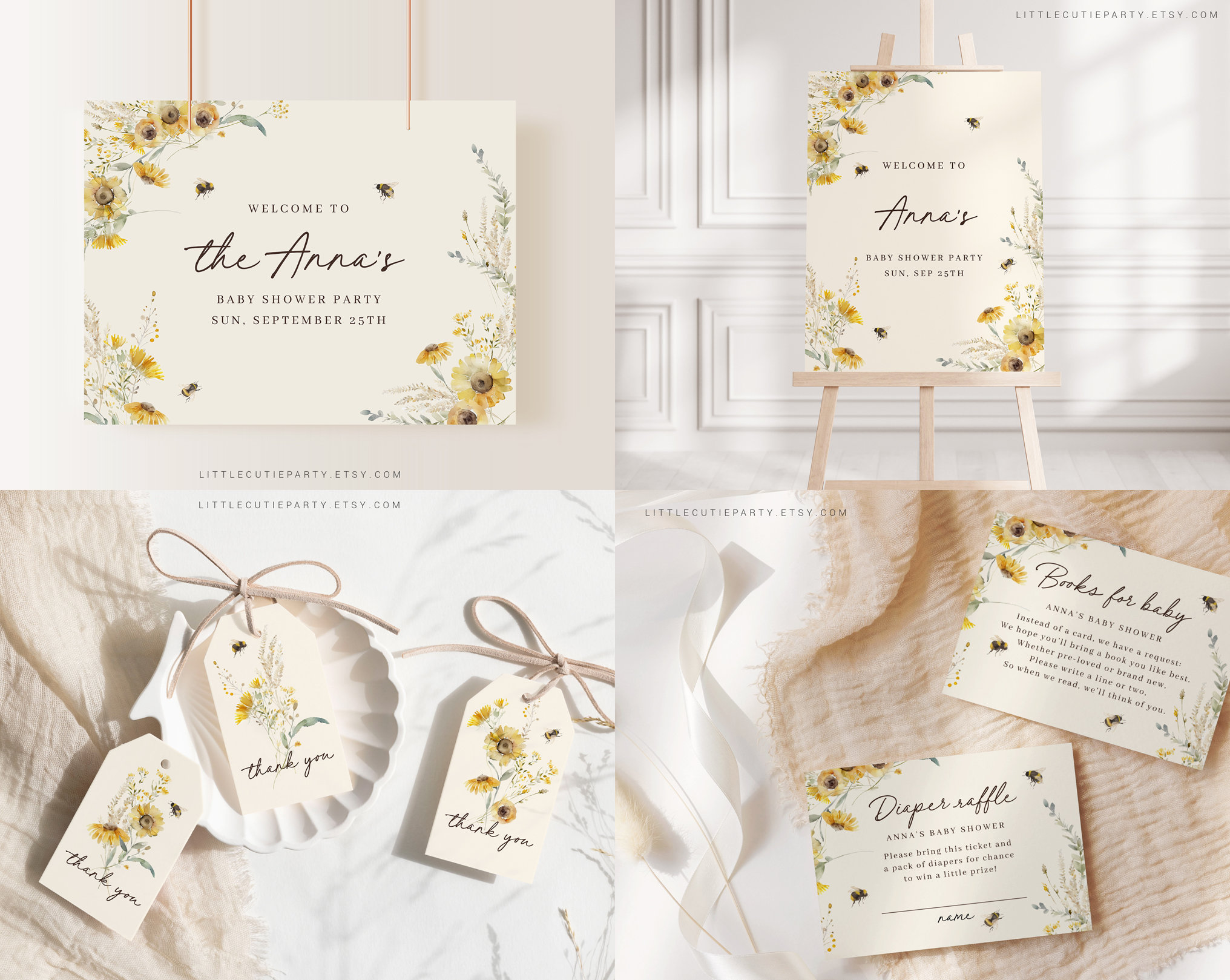 Editable Mommy to Bee Baby Shower Bundle Mama to Bee - Etsy