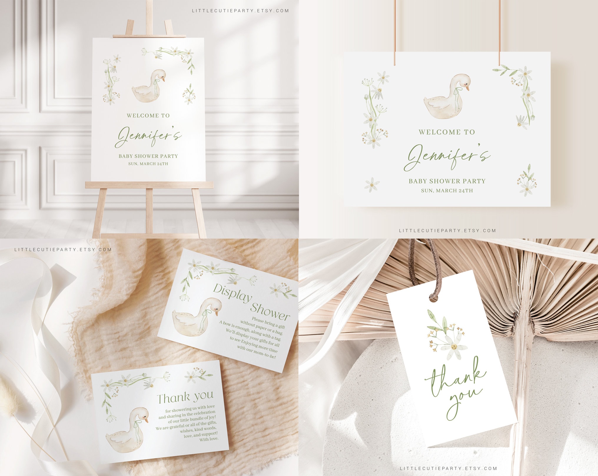 Editable Goose Baby Shower Bundle, Little Goose Baby Shower With Games ...