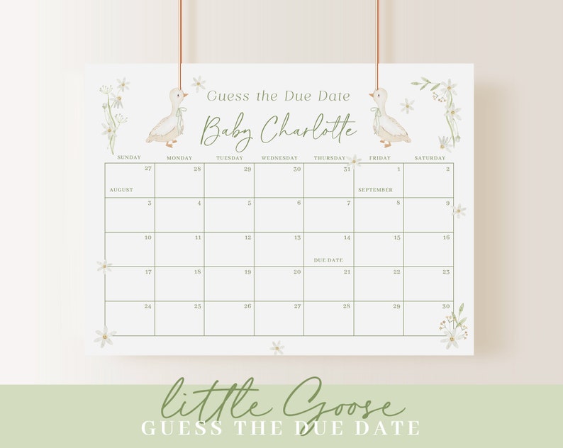 Editable Goose Baby Shower Bundle, Little Goose Baby Shower With Games ...