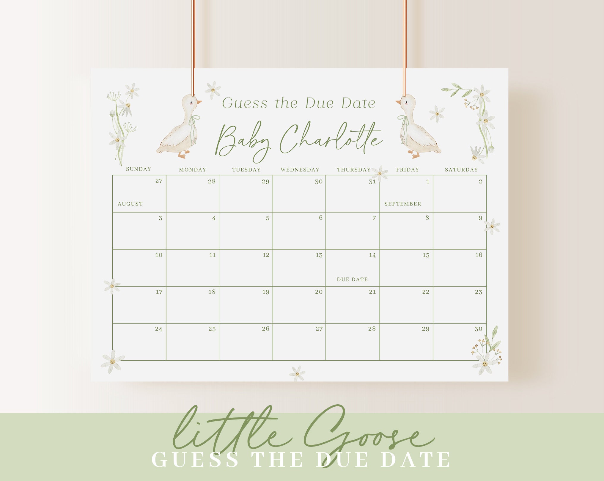 Editable Goose Baby Shower Bundle, Little Goose Baby Shower With Games ...