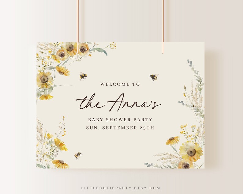 Editable Mommy to Bee Baby Shower Banner Vinyl Banner for Bee - Etsy