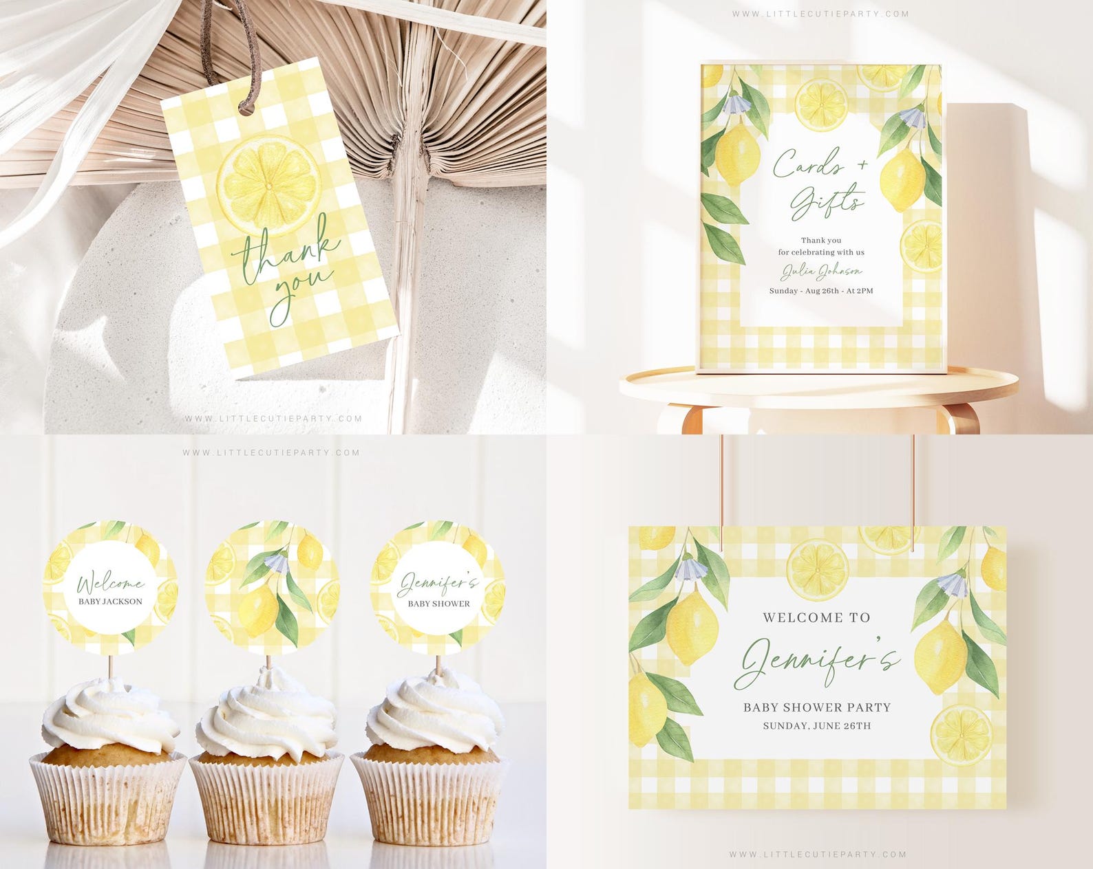 Editable Mamas Main Squeeze Baby Shower Bundle, Lemon Baby Shower ...