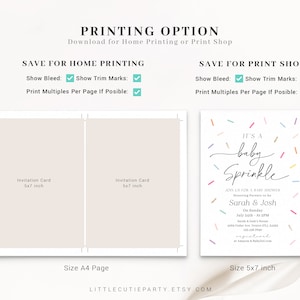 Editable Baby Sprinkle Invitation, Sprinkled With Love Baby Shower With ...