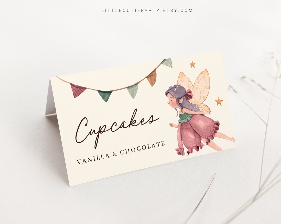 Editable Fairy Food Labels, Baby Shower Decor (digital Download ...