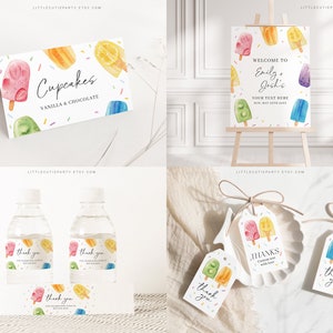 Editable Popsicle Baby Shower Invitation Bundle, Ready to Pop Shower ...