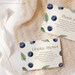 Editable Blueberry Thank You Card, Baby Shower Display Card for Sweet ...